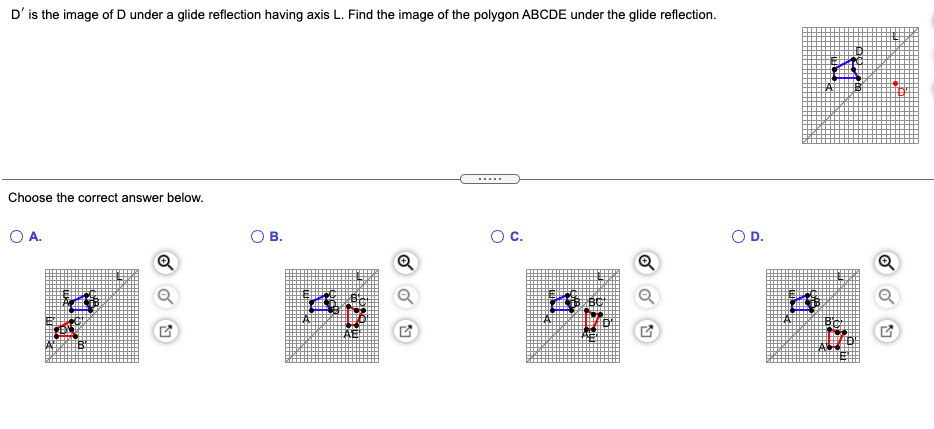 Solved D' is the image of D under a glide reflection having | Chegg.com