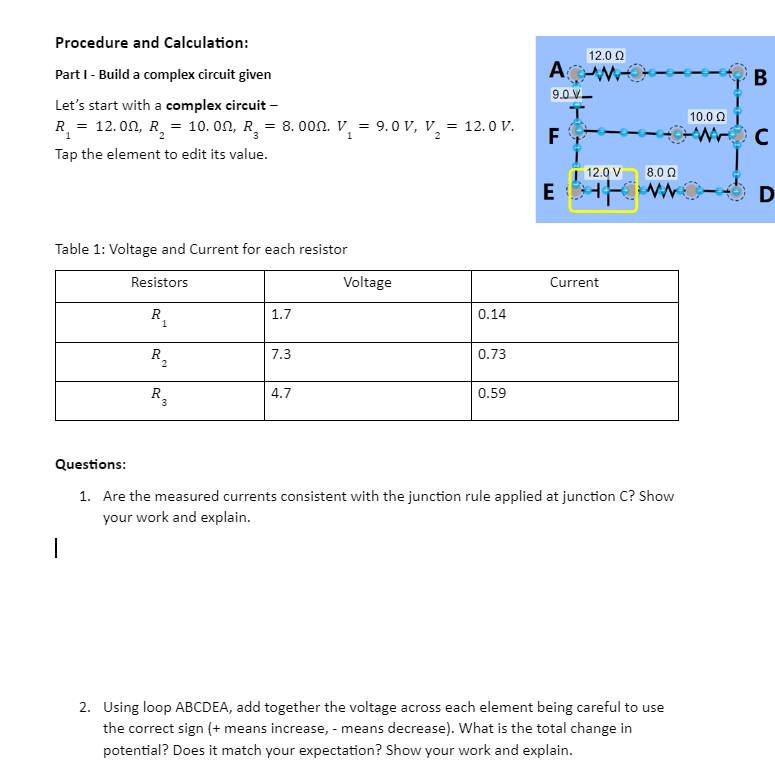 Procedure and Calculation:Part I - ﻿Build a complex | Chegg.com