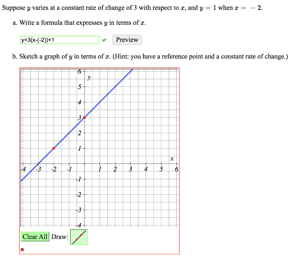Solved Suppose y varies at a constant rate of change of 3 | Chegg.com