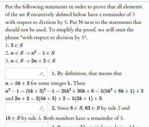Put the following statements in ﻿order to ﻿prove that | Chegg.com
