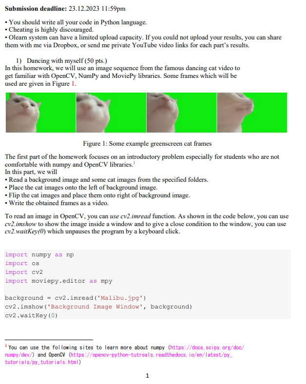 Solved Submission deadline: 23.12.202311:59pm - You should | Chegg.com