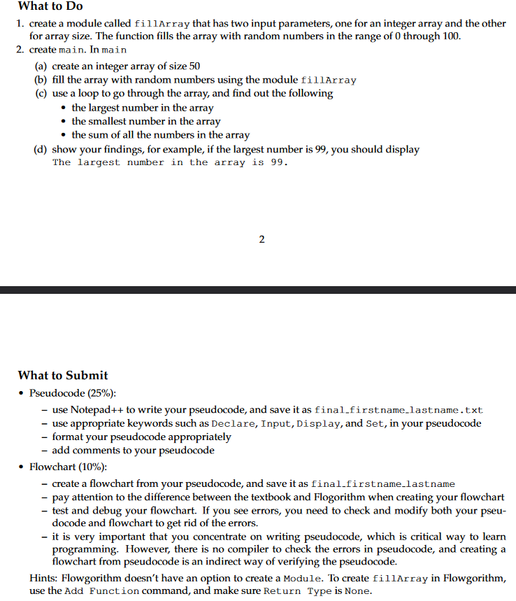 Solved Need This I Generic Psuedocode Not A Java C Or