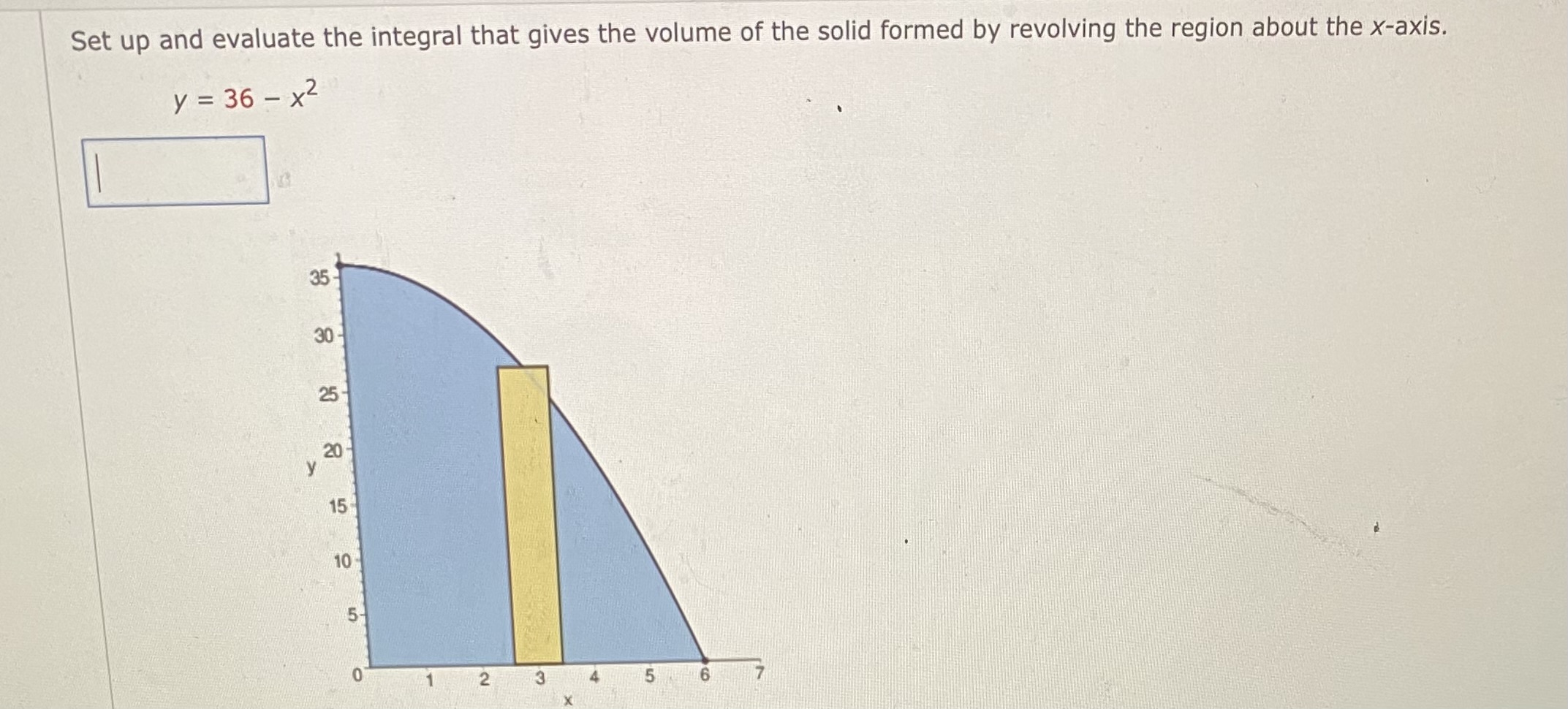 Solved \\( y=36-x^{2} \\) | Chegg.com