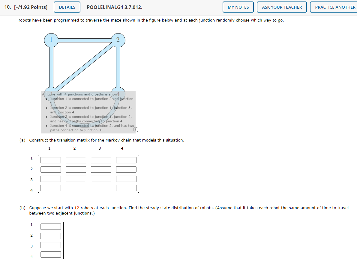 Solved 10. [-/1.92 Points] DETAILS POOLELINALG4 3.7.012. MY | Chegg.com