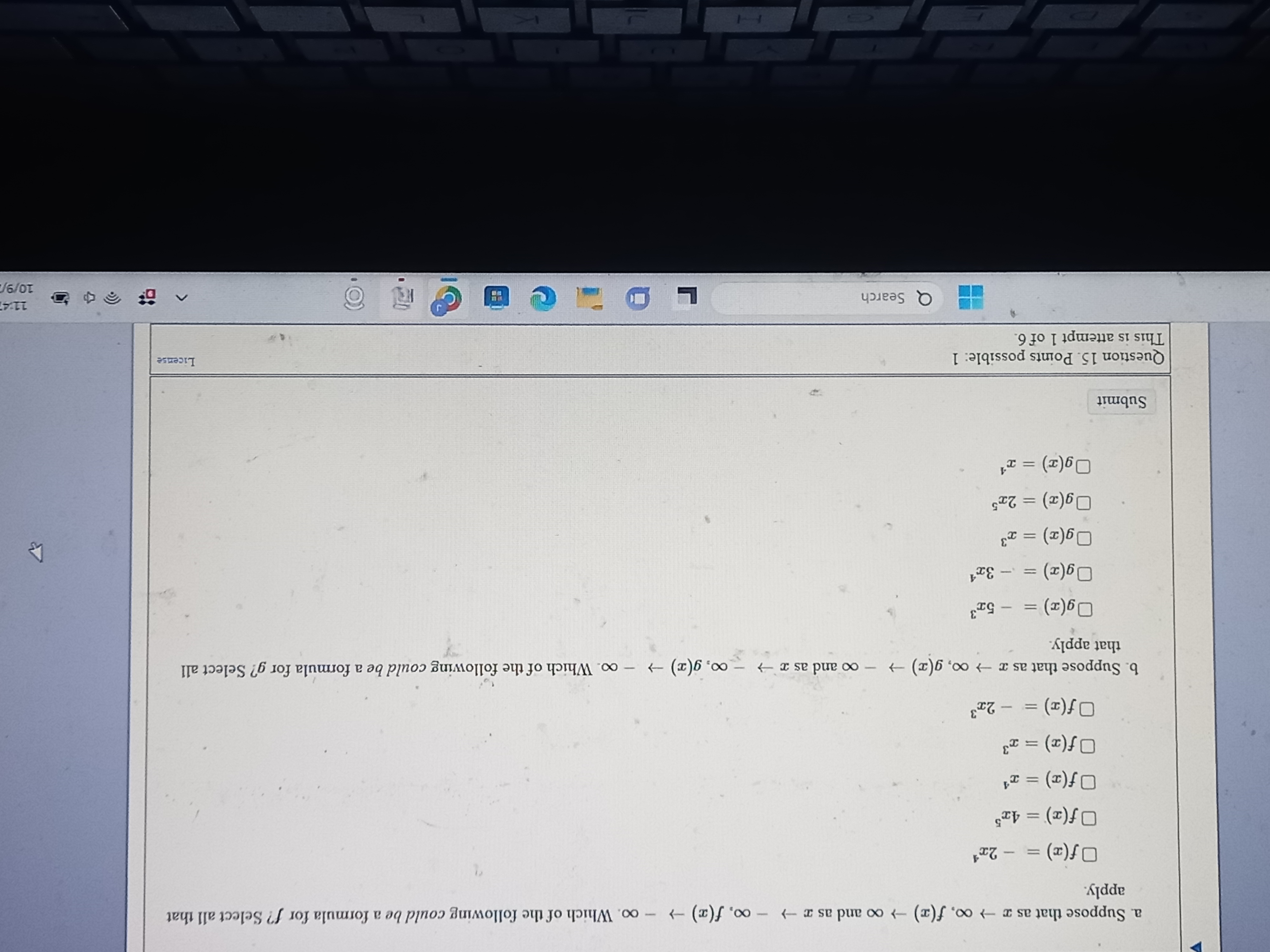 Solved a. Suppose that as x→∞,f(x)→∞ and as x→−∞,f(x)→−∞. | Chegg.com
