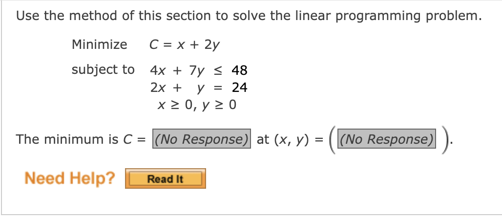 Solved Use the method of this section to solve the linear | Chegg.com