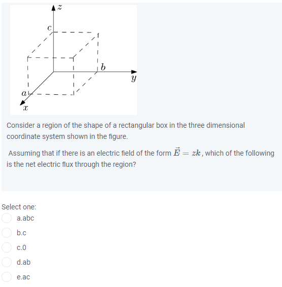 Solved Consider a region of the shape of a rectangular box | Chegg.com