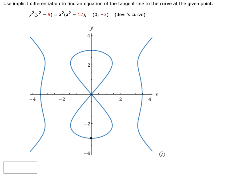Solved Use implicit differentiation to find an equation of | Chegg.com