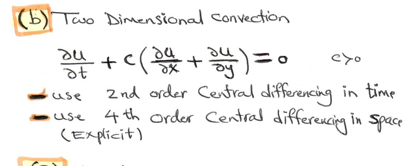 Solved eyo (b) Two Dimensional convection 24 + c + vody) = | Chegg.com