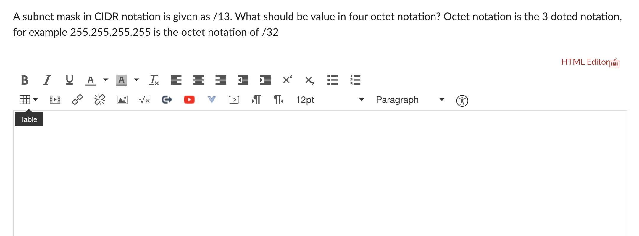 Solved A subnet mask in CIDR notation is given as /13. What | Chegg.com