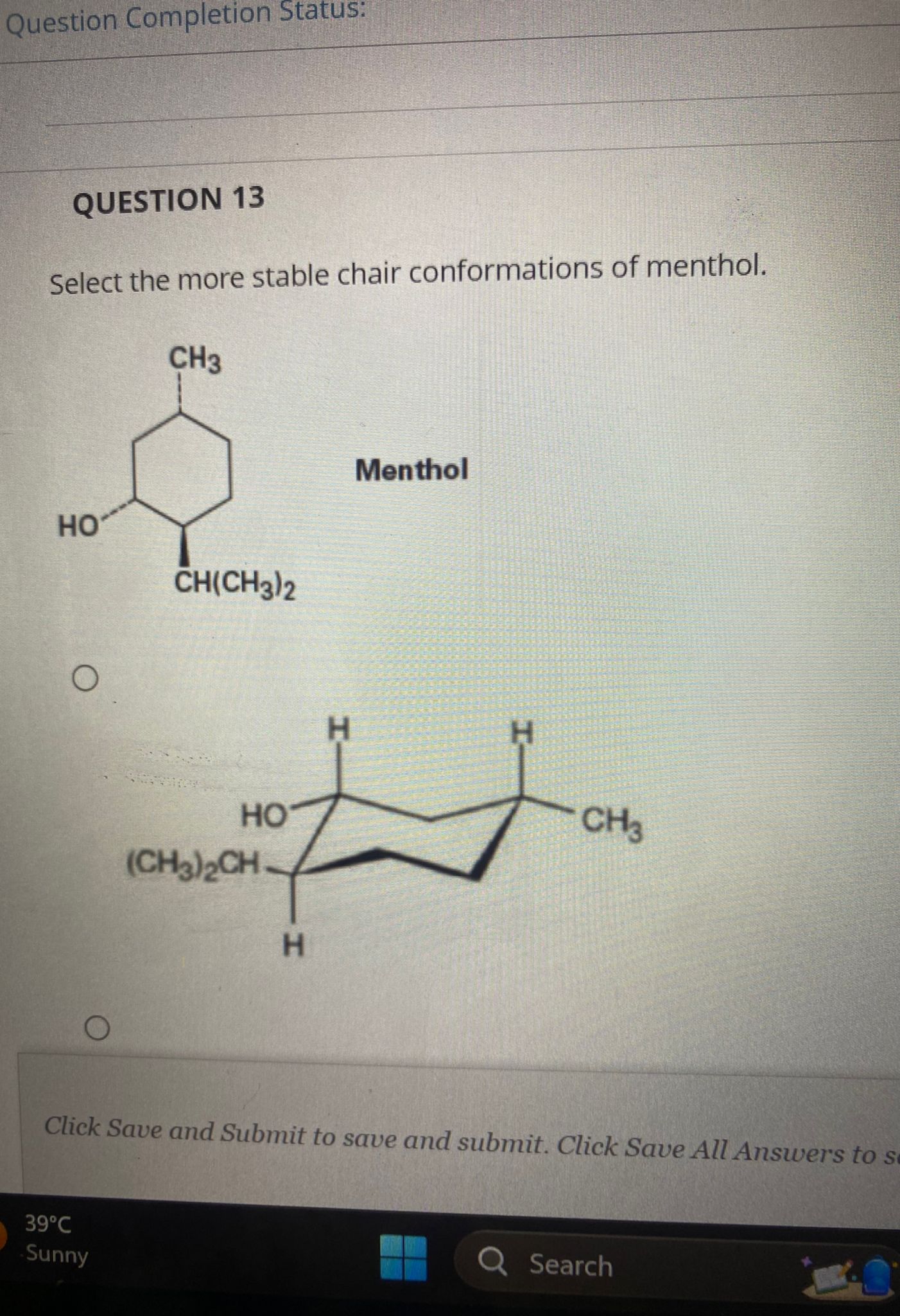 Solved Select the more stable chair conformations of | Chegg.com
