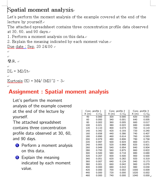 Spatial moment analysis. Let's perform the moment | Chegg.com