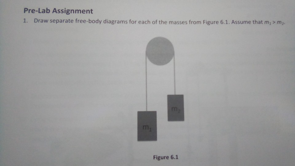 Solved Pre-Lab Assignment 1. Draw separate free-body | Chegg.com
