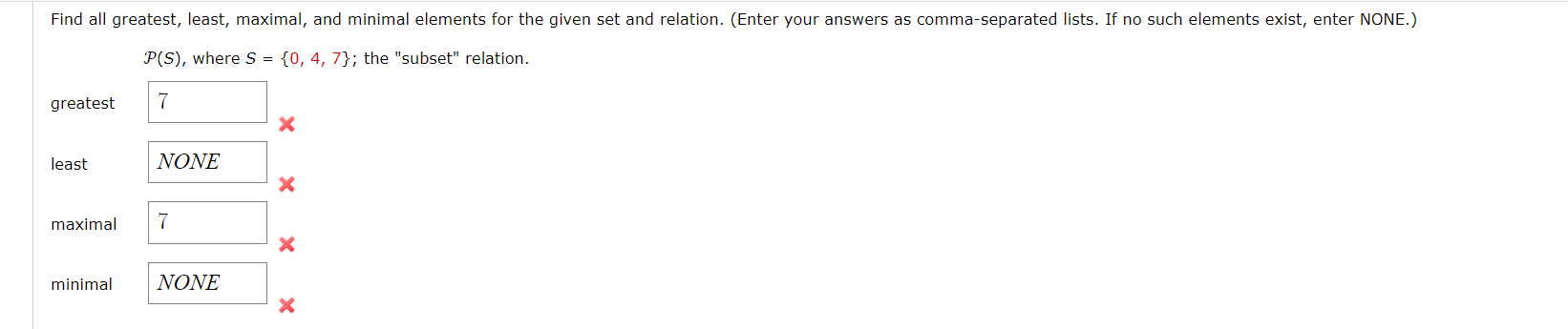 Solved Find all greatest, least, maximal, and minimal | Chegg.com
