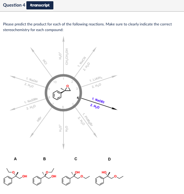 Question 1 Itranscript 0.2 pts Please predict the | Chegg.com