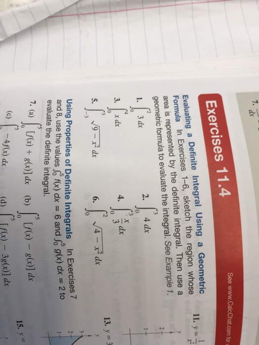 Solved 7. See www.CalcChat.com for w Exercises 11.4 | Chegg.com