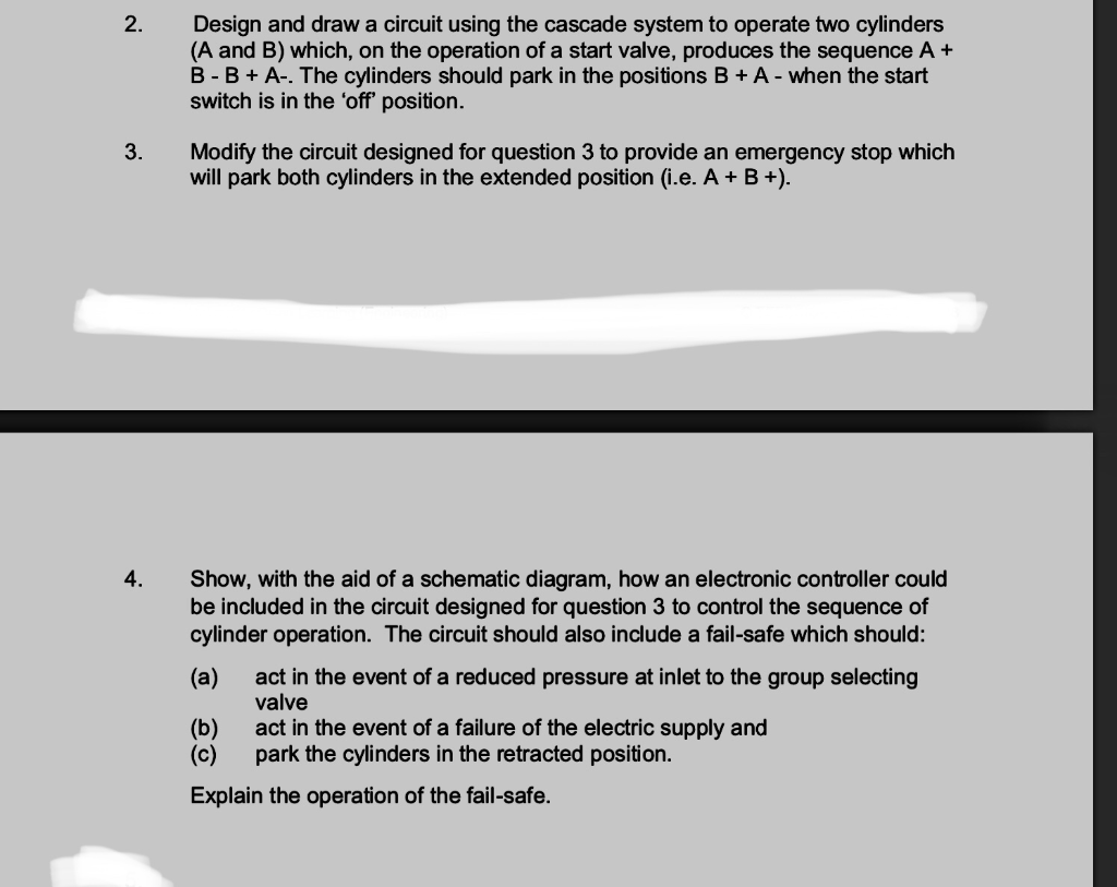 Solved Design and draw a circuit using the cascade system to | Chegg.com