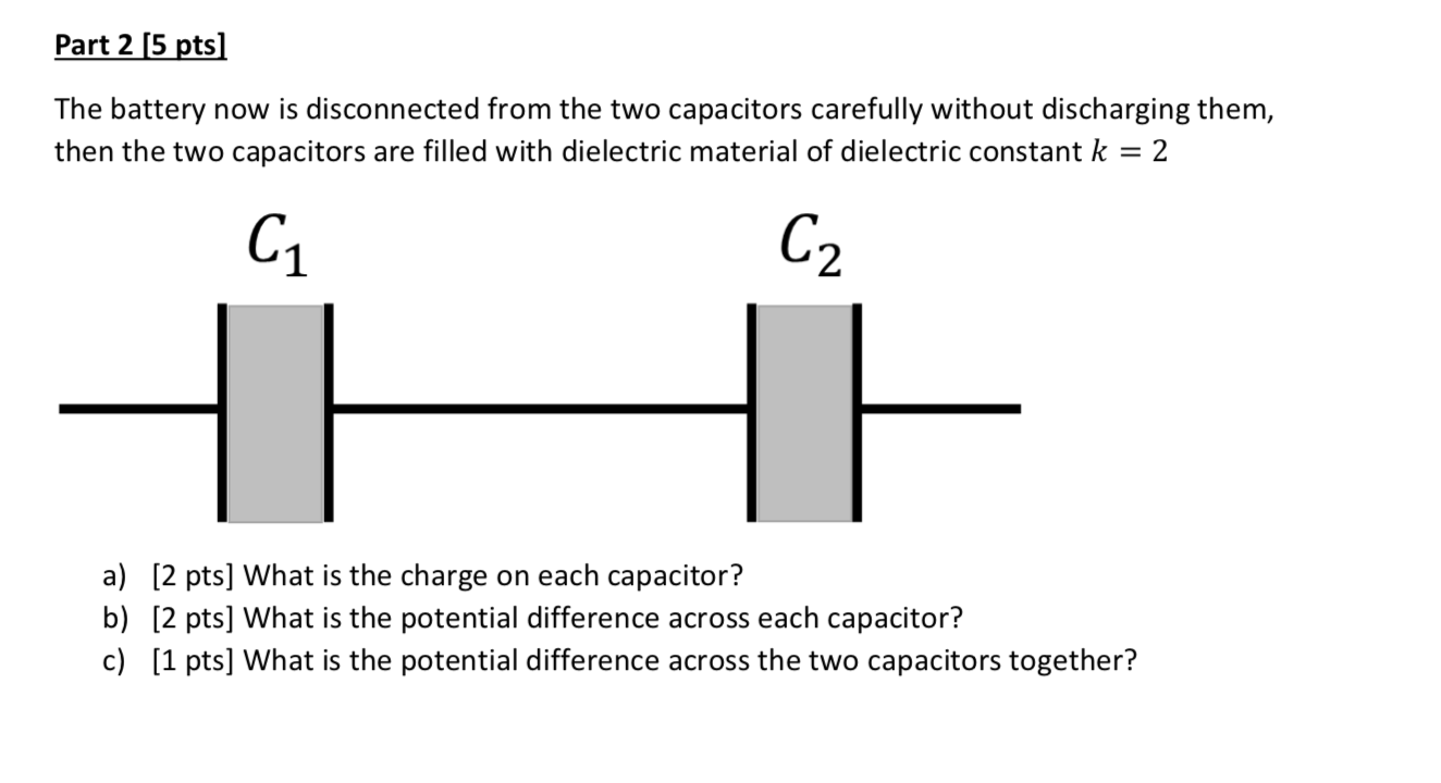 Solved Part 1 (3 pts Consider the following circuit with two | Chegg.com