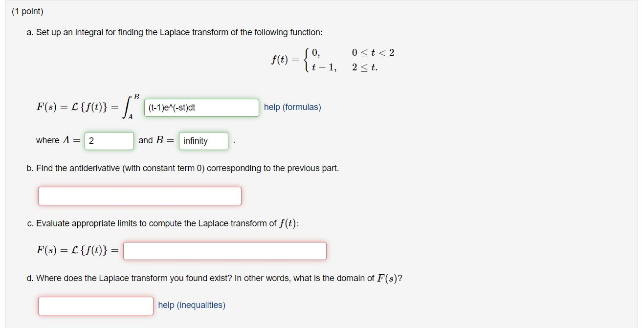 Solved (1 point) a. Set up an integral for finding the | Chegg.com Solved (1 point) a. Set up an integral for finding the | Chegg.com