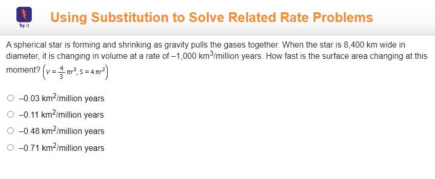 Solved Using Substitution to Solve Related Rate Problems Try | Chegg.com