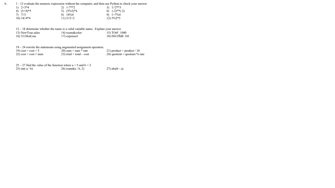 Solved Programming Exercises - Variables 1. Write one-line | Chegg.com