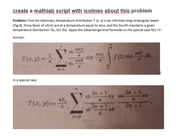 Solved Create A Mathlab Script With Isolines About This 