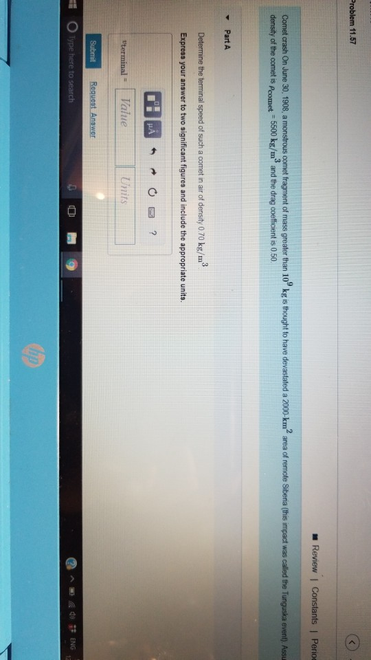 Solved Problem 11.57 I Review | Constants | Perioc Comet | Chegg.com