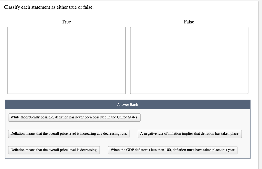 Solved Classify each statement as either true or false True | Chegg.com Solved Classify each statement as either true or false True | Chegg.com