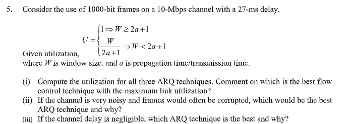 Solved 5. Consider the use of 1000-bit frames on a 10-Mbps | Chegg.com