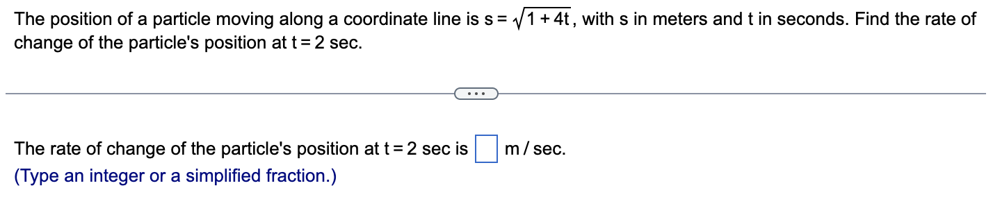 Solved The position of a particle moving along a coordinate | Chegg.com