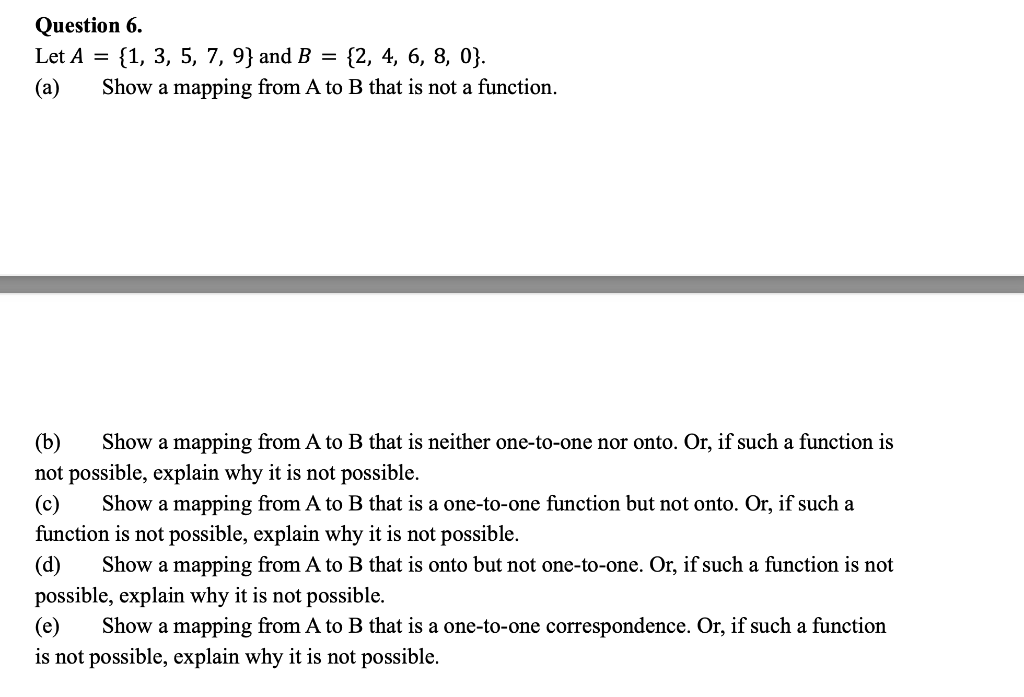 Solved Question 6 Let A 13579 And B 24680 A 