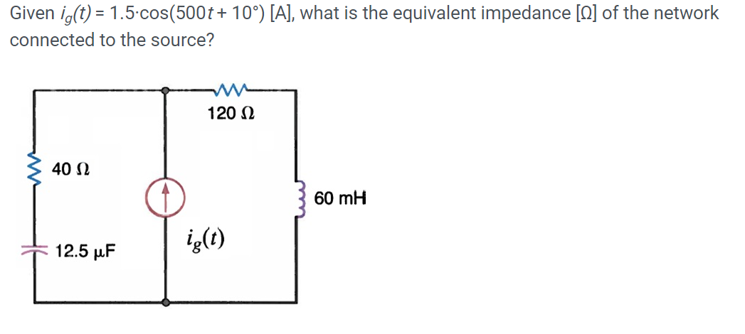 Solved impedance, complex power, power factor of | Chegg.com