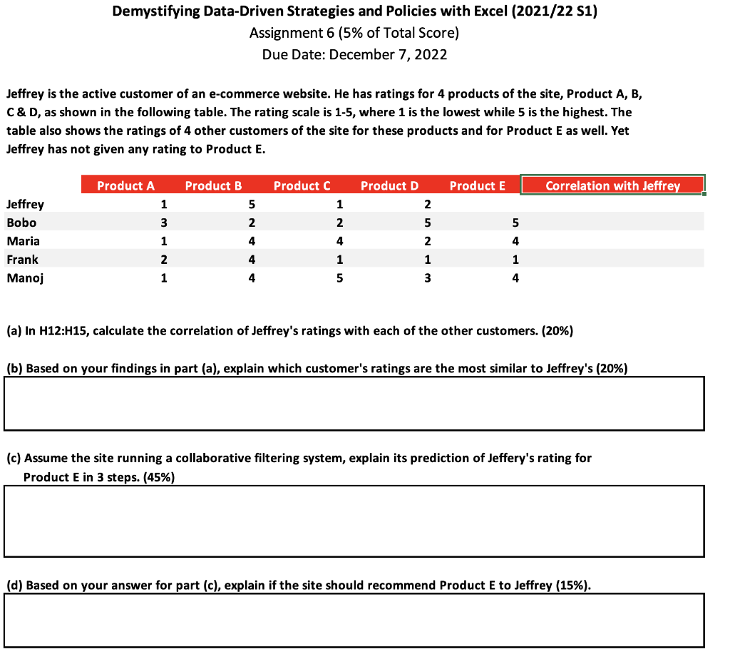 Demystifying Data-Driven Strategies and Policies with | Chegg.com