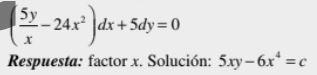 Solved Resolver por el método de factor integrante o por la | Chegg.com