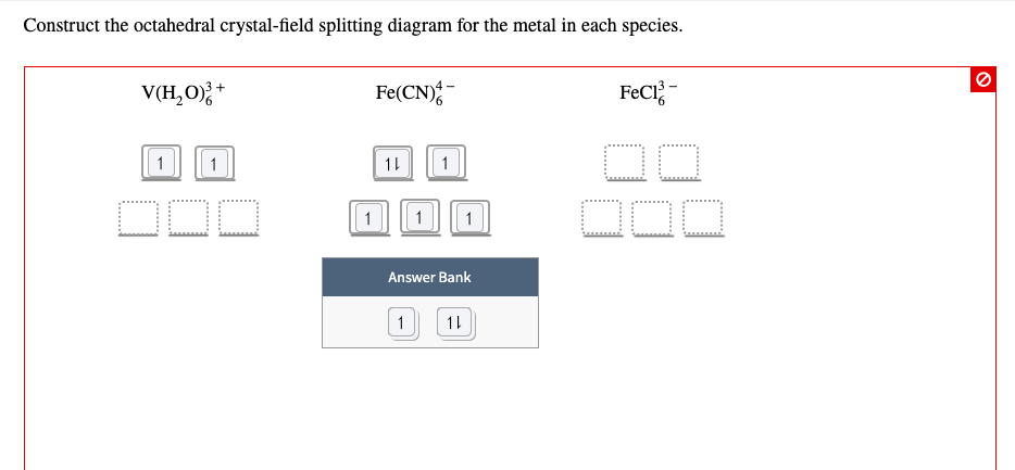Solved Construct the octahedral crystal-field splitting | Chegg.com