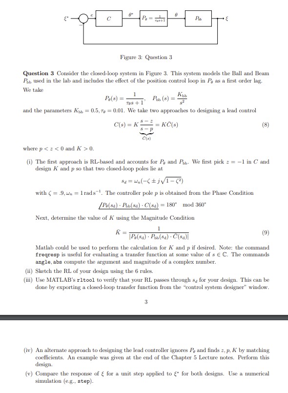 Solved by an EXPERT Question 3 ﻿Consider the closed-loop system in | Chegg.com