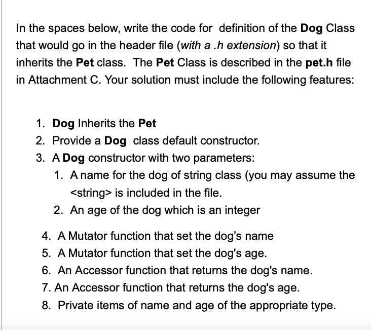 Solved In the spaces below, write the code for definition of | Chegg.com