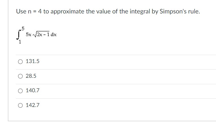 [Solved]: Please help me solve, is it a,b,c, or d? Use n=4