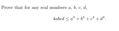 Solved Prove that for any real numbers | Chegg.com