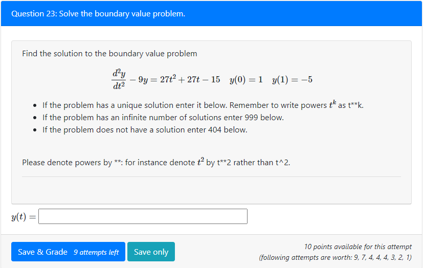 Solved Question 23 Solve The Boundary Value Problem Find