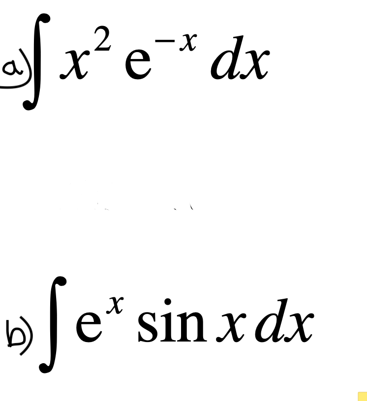 Solved хе * dx — х e sin x dx | Chegg.com