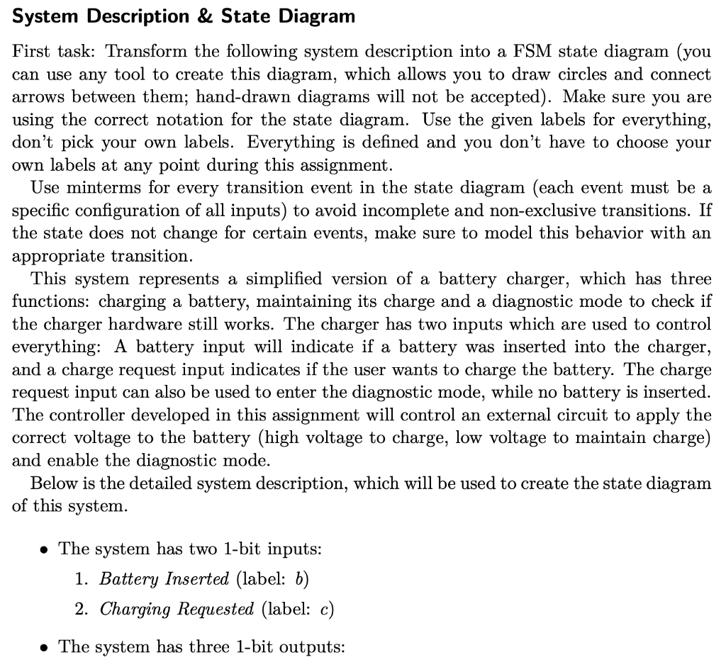 Solved First task: Transform the following system | Chegg.com