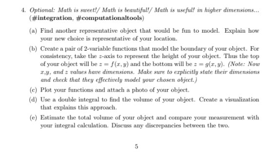 Solved 4. Optional: Math is sweet!/ Math is beautiful!/ Math | Chegg.com