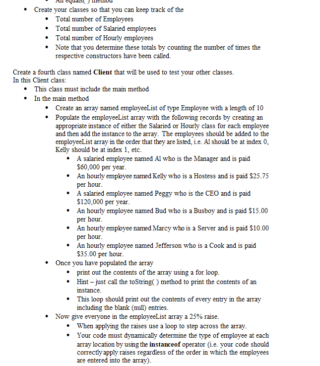 Solved TASK: You want to develop a Java program that will | Chegg.com