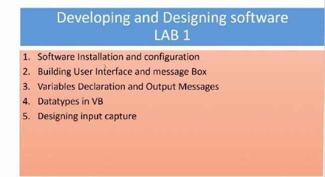Solved Developing and Designing software LAB 1 1. Software | Chegg.com