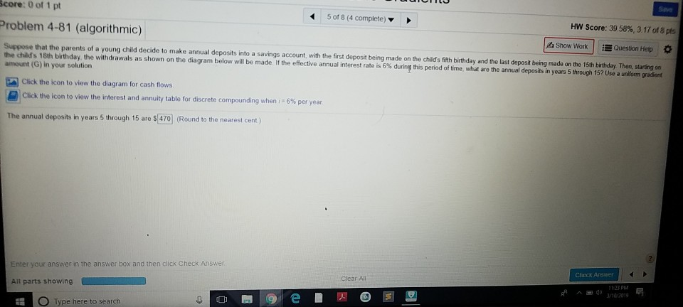core: 0 of 1 pt Problem 4-81 (algorithmic) Suppose | Chegg.com