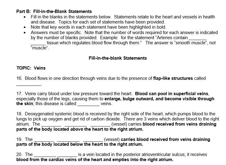 Solved Part B: Fill-in-the-Blank Statements Fill in the | Chegg.com Solved Part B: Fill-in-the-Blank Statements Fill in the | Chegg.com