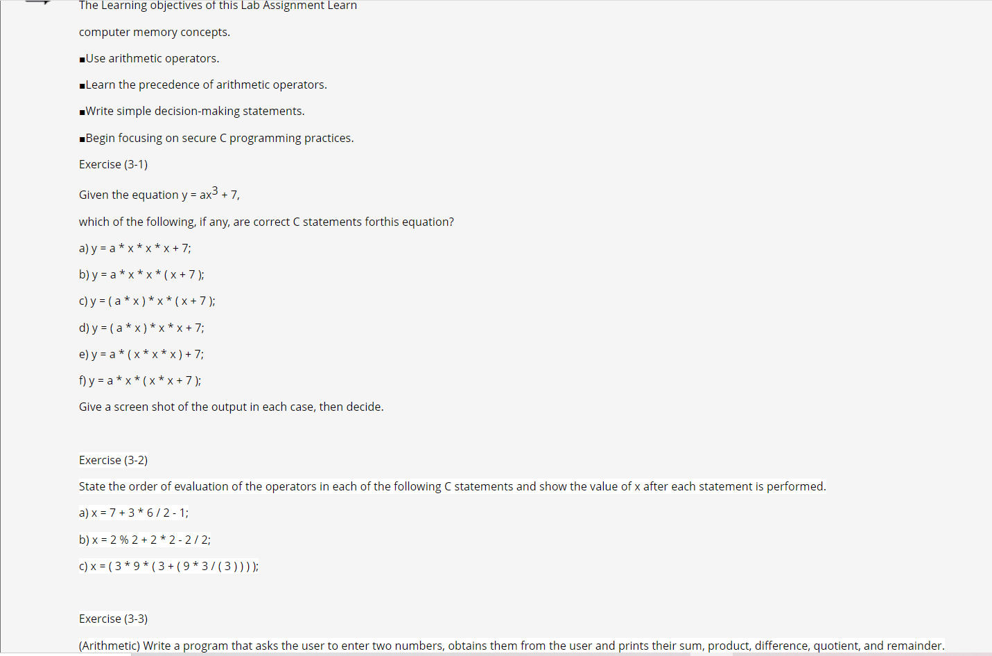 Solved The Learning objectives of this Lab Assignment Learn | Chegg.com