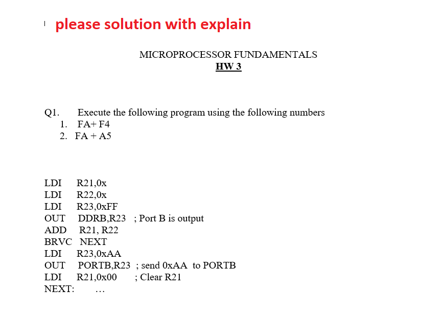 Solved please solution with explain MICROPROCESSOR | Chegg.com