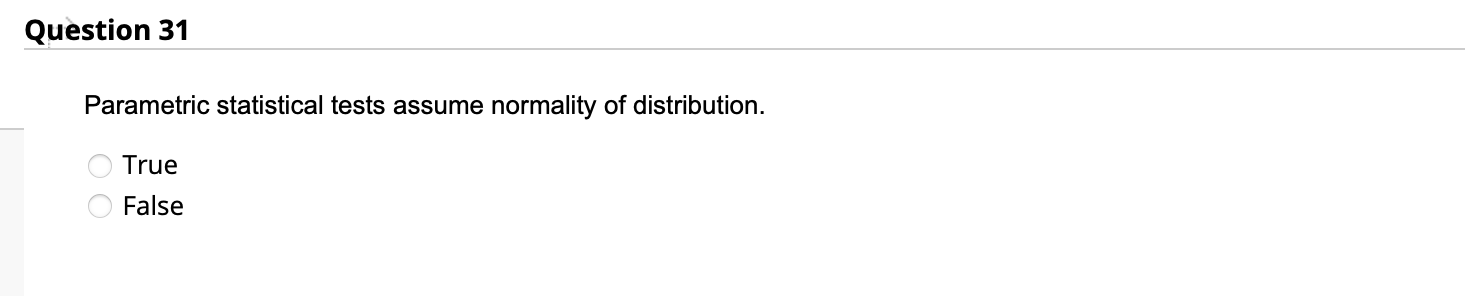 Solved Parametric statistical tests assume normality of | Chegg.com